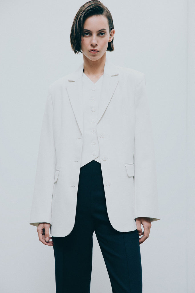 Shop Tait Blazer in Salt | Nude Lucy